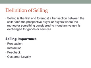 Selling skills and selling strategies | PPTX