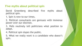 Selling & spinning political advertising | PPTX