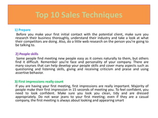 Selling technique | PPTX