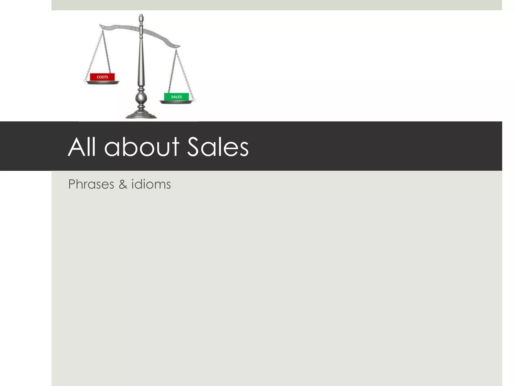 Selling Terms Idioms_phrases | PPT