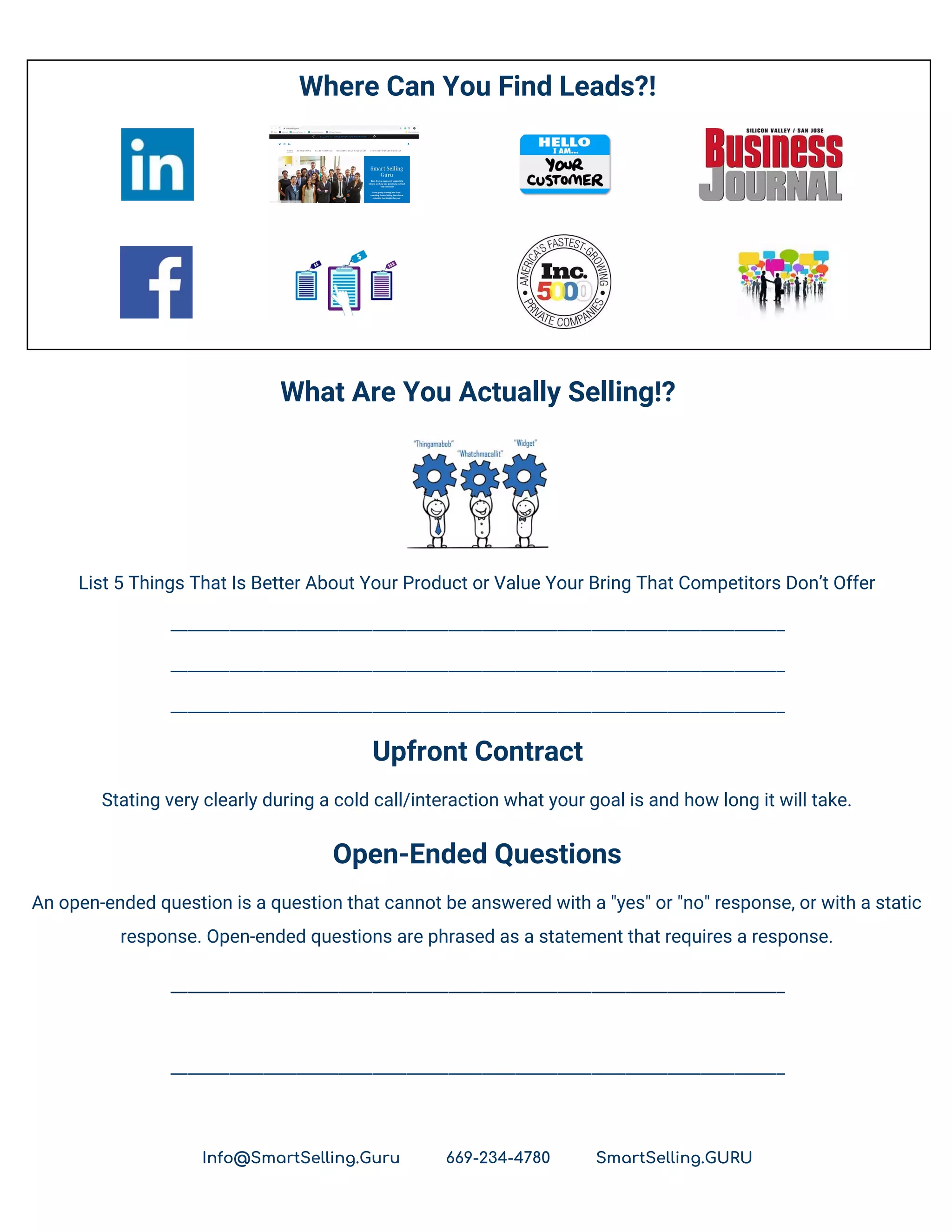 Selling worksheet final | PDF | Sales | Business