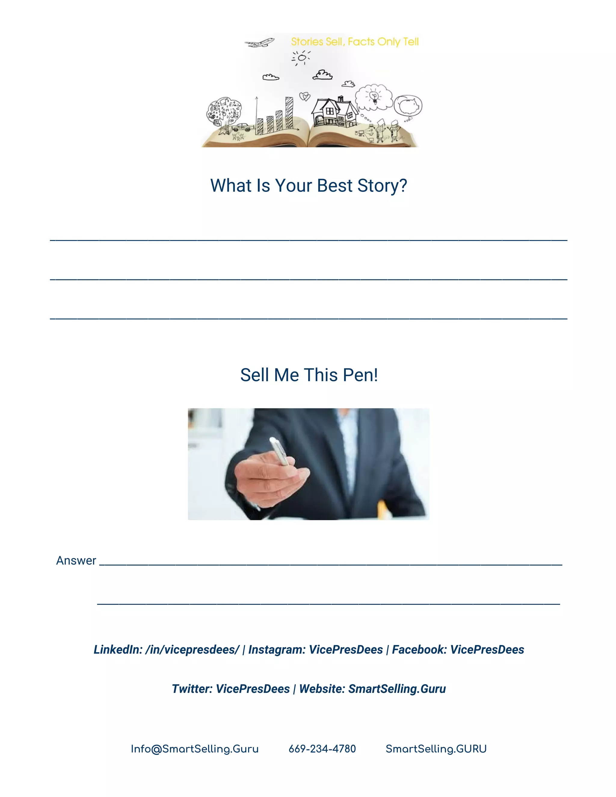 Selling worksheet final | PDF