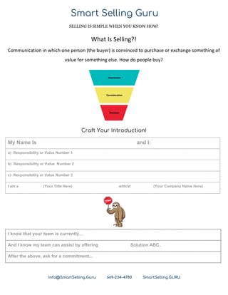 Selling worksheet final | PDF