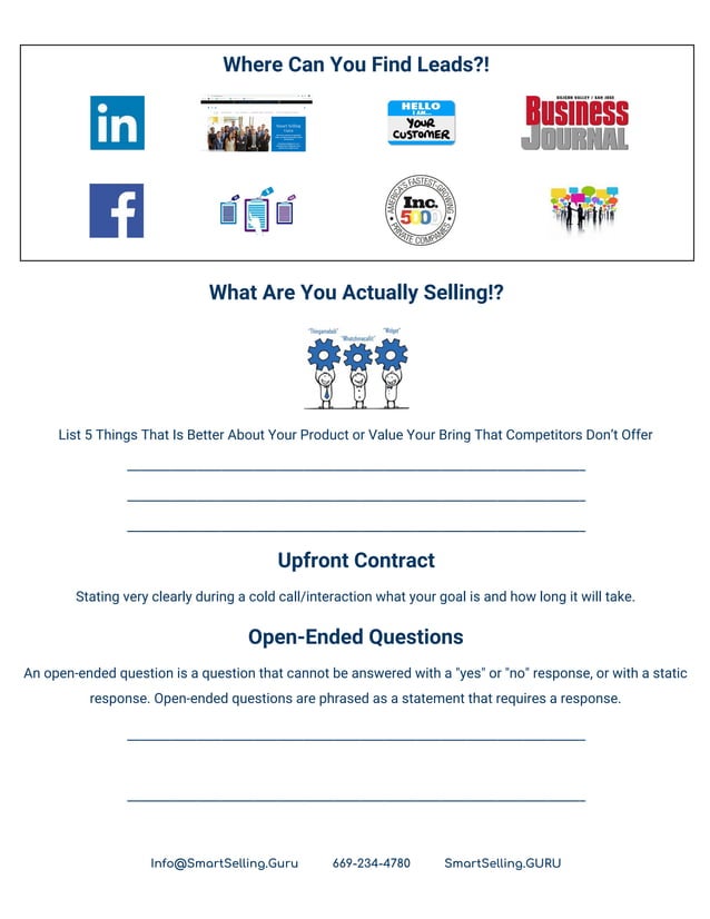 Selling worksheet final | PDF | Sales | Business