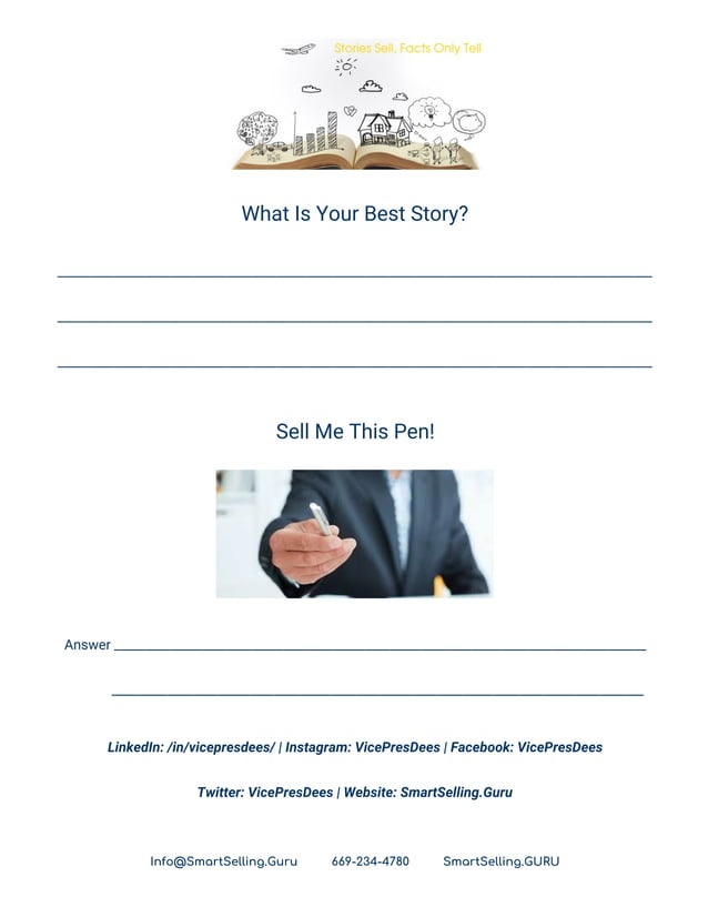 Selling worksheet final | PDF | Sales | Business