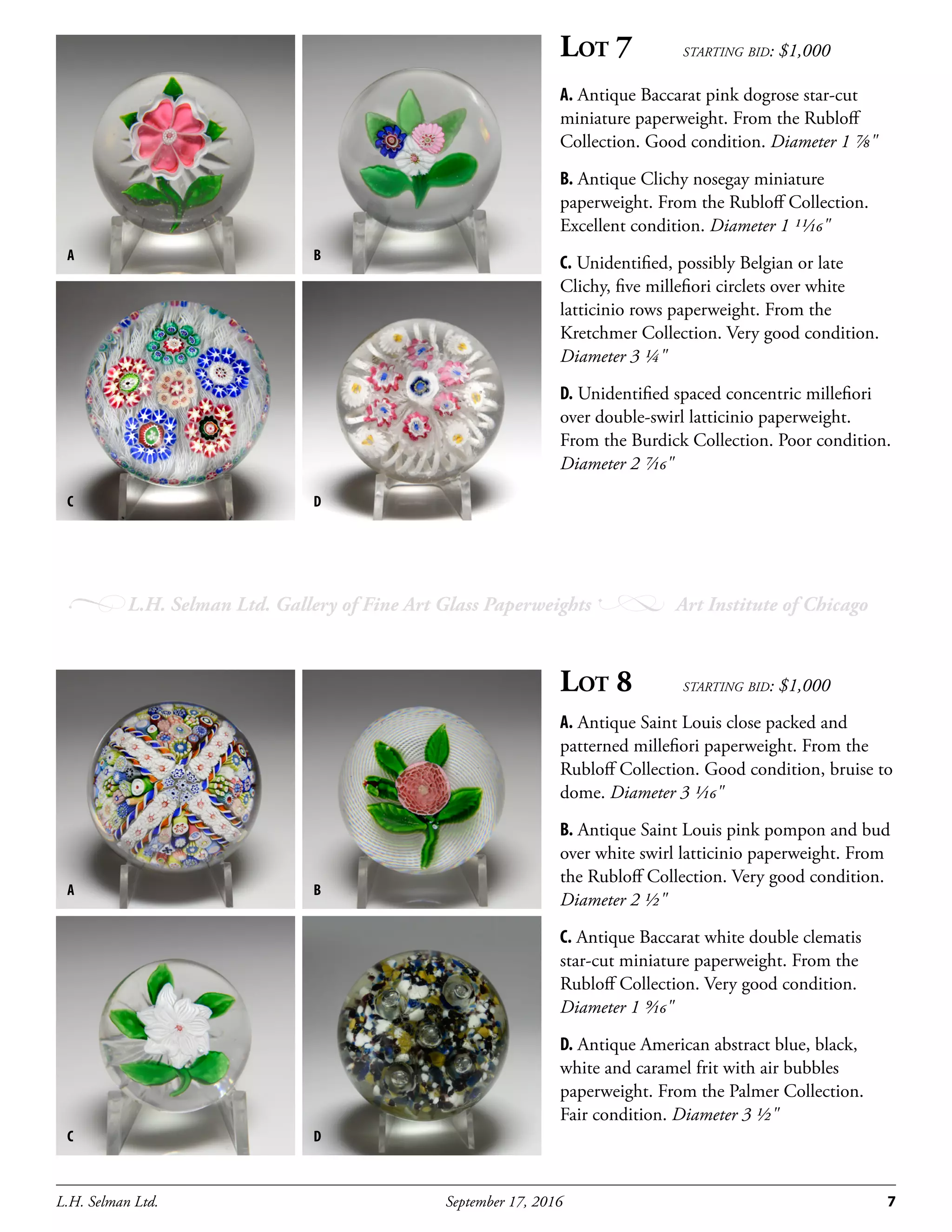 Auction Of Glass Paperweights | PDF