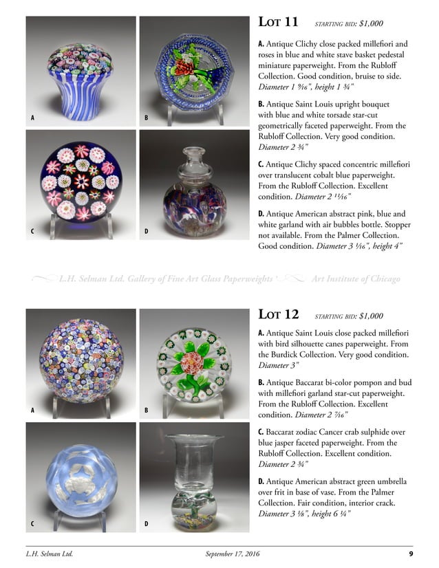 Auction Of Glass Paperweights | PDF