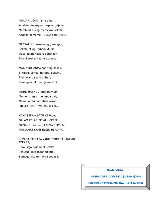 SELOKA KELAS 4C | DOCX