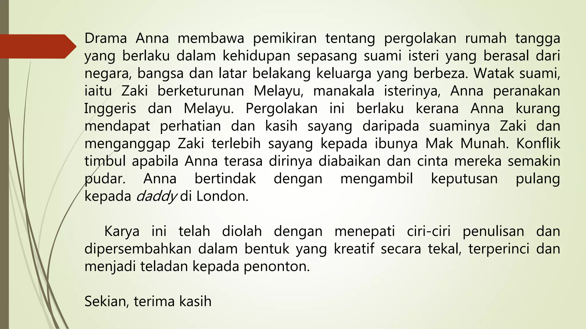 SELOKA ADAPTASI DRAMA ANNA | PPTX