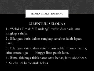 Seloka Emak Si Randang | PPT