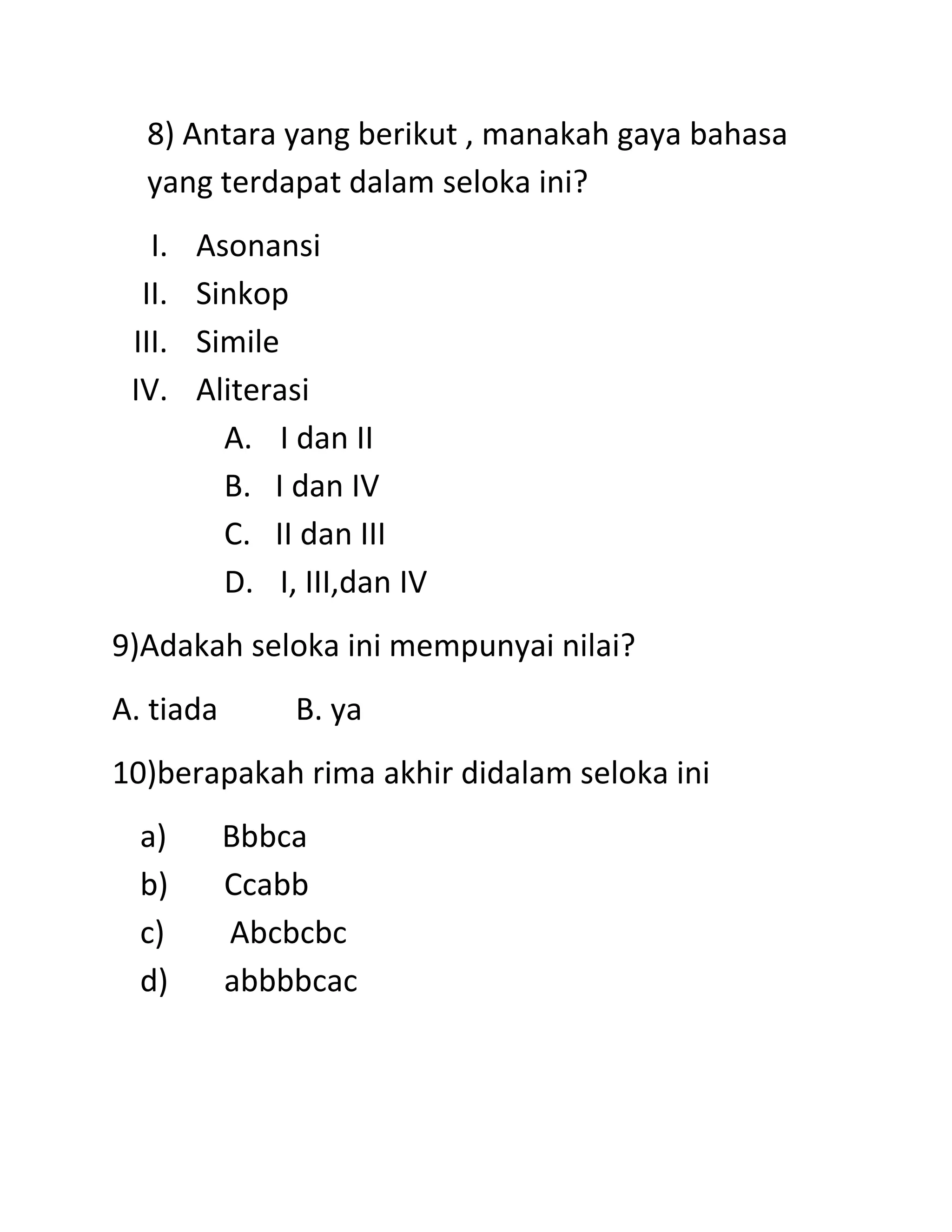 Seloka emak si randang | DOCX