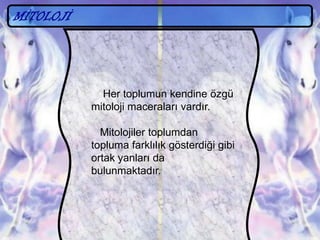 mitoloji ve mitolojik canlılar | PPTX