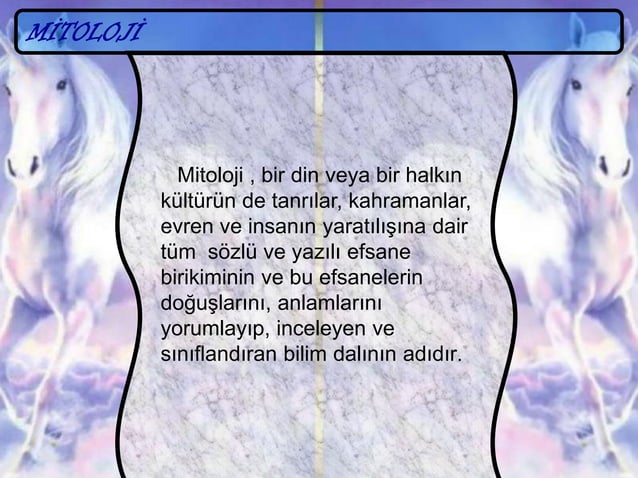 mitoloji ve mitolojik canlılar | PPTX