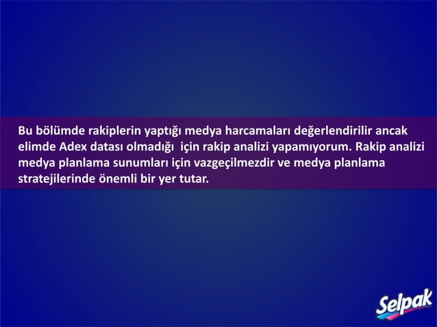 Selpak Medya Planlama Sunumu | PPTX