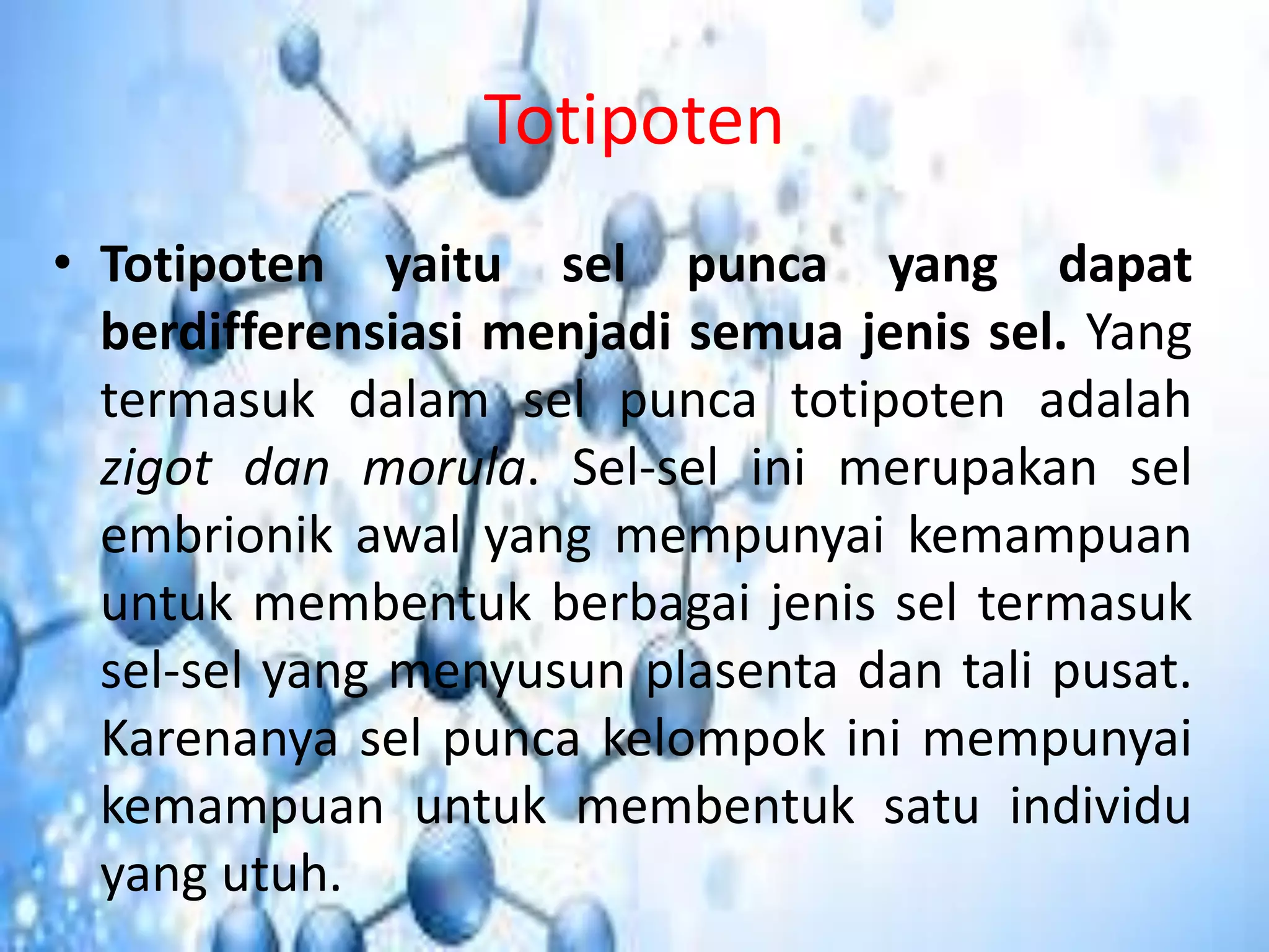 Sel punca (stem cell) | PPTX