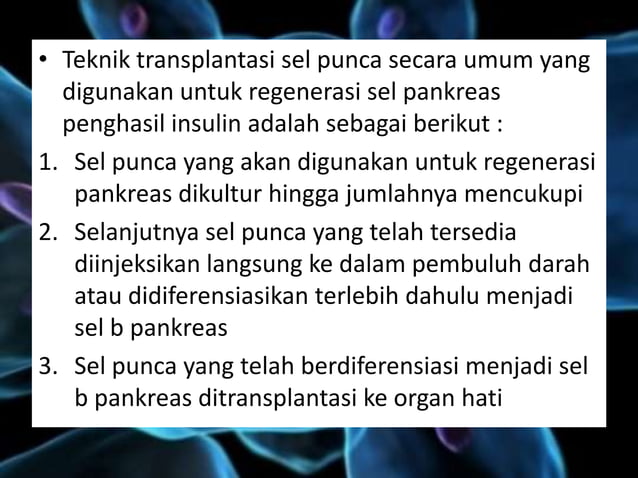 Sel punca (stem cell) | PPTX