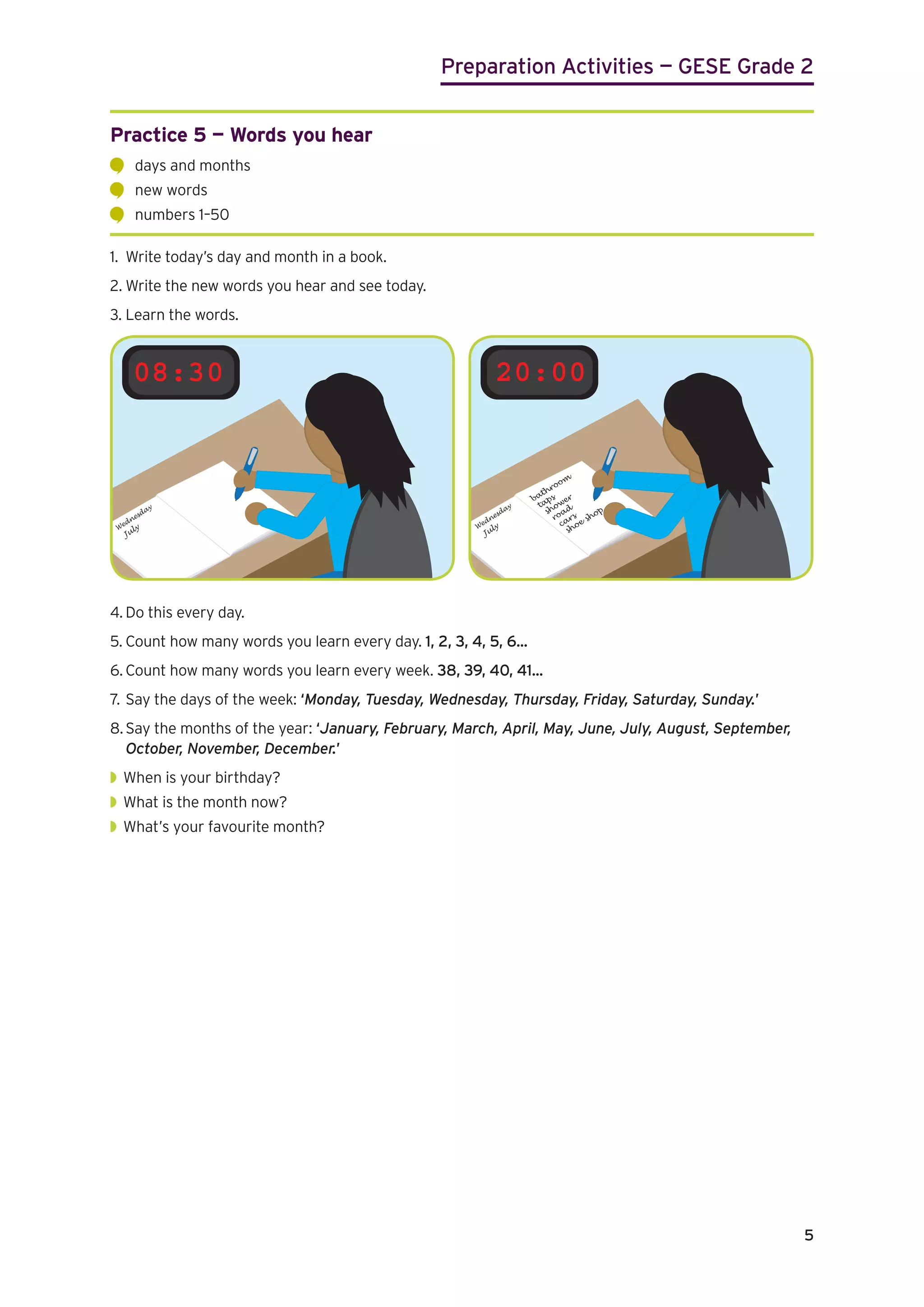 Selt gese grade 2 preparation activities | PDF
