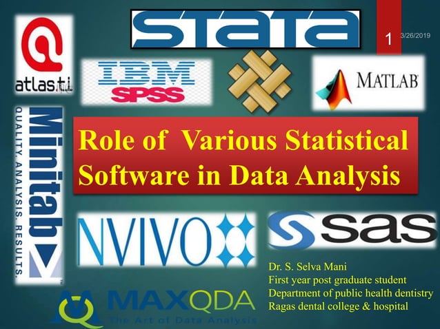 Various statistical software's in data analysis. | PPTX | Computer ...