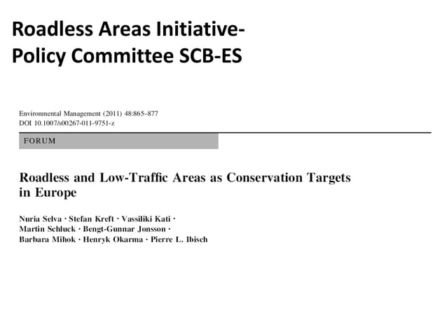 Roadless area initiative | PPT