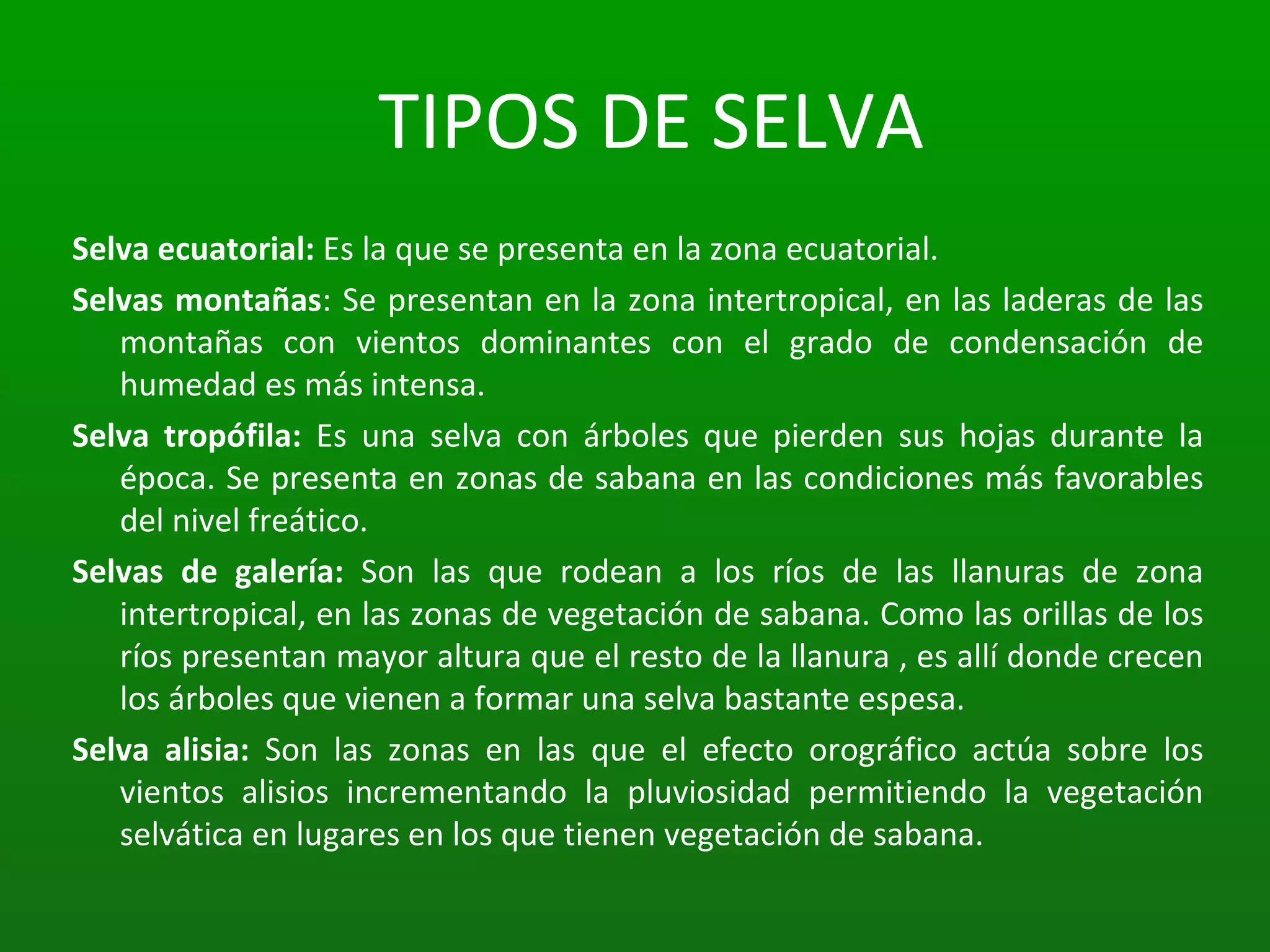 Selva tropical | PPT