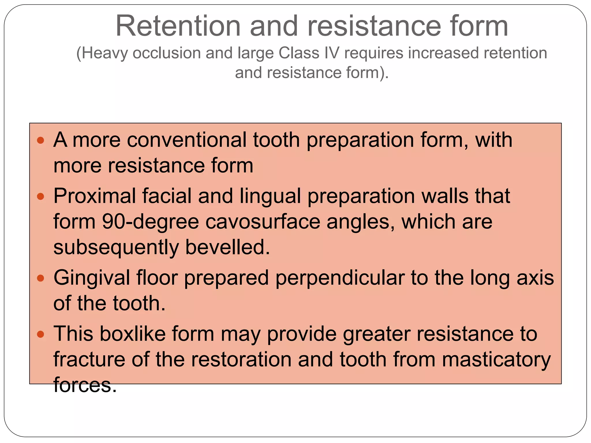 Class III, IV, V Cavity preparations for Composites- SELVI | PPTX