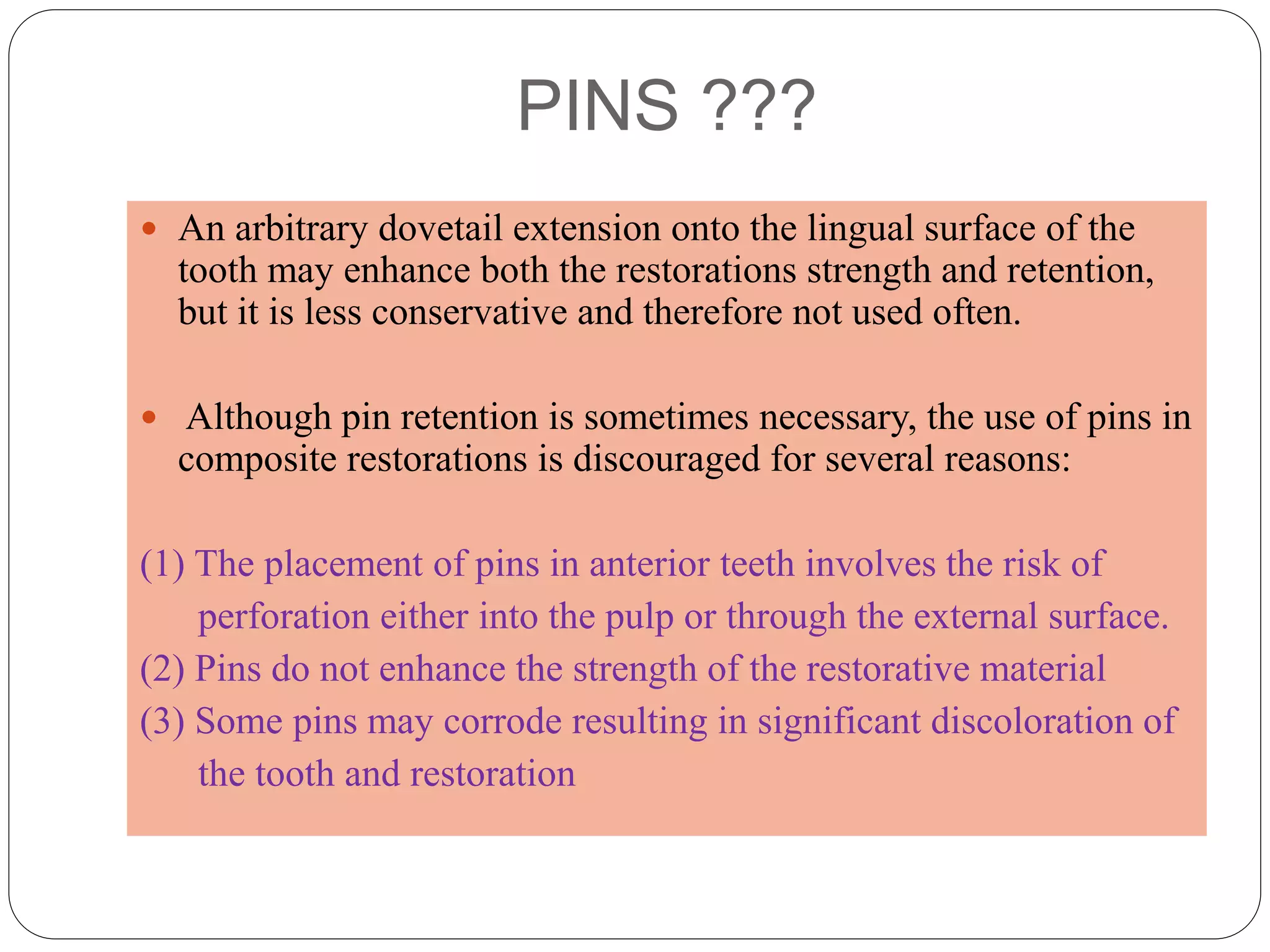 Class Iii Iv V Cavity Preparations For Composites Selvi Pptx
