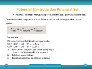 Sel volta dan sel elektrolisis | PPTX