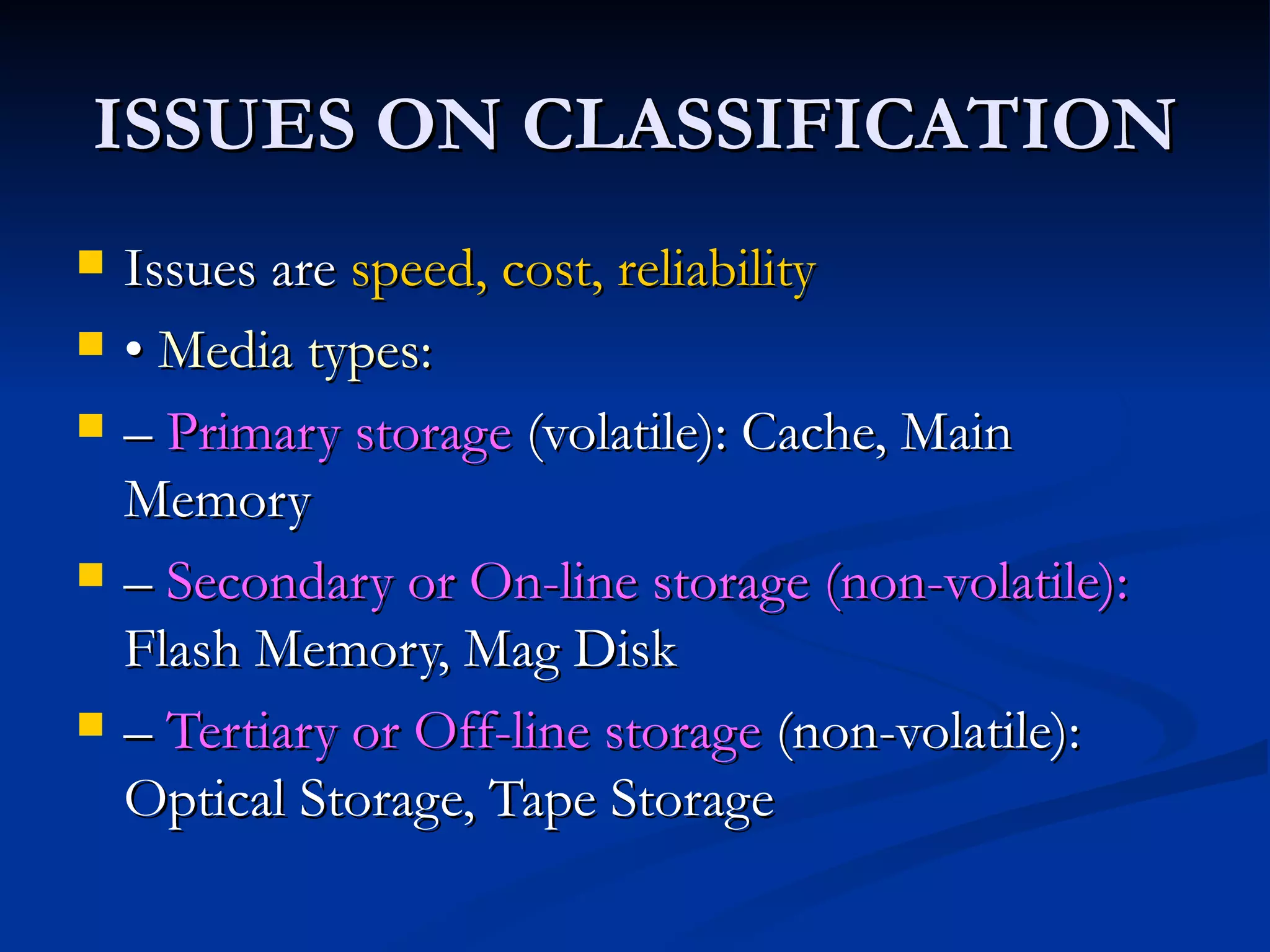 overview of physical storage media | PPT