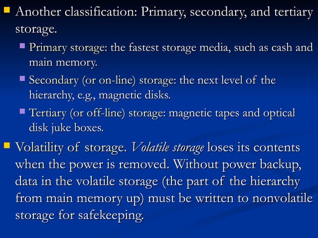 overview of physical storage media | PPT