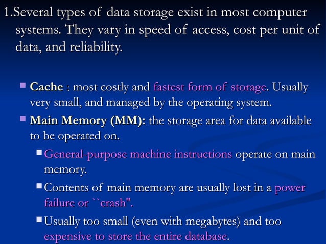 overview of physical storage media | PPT