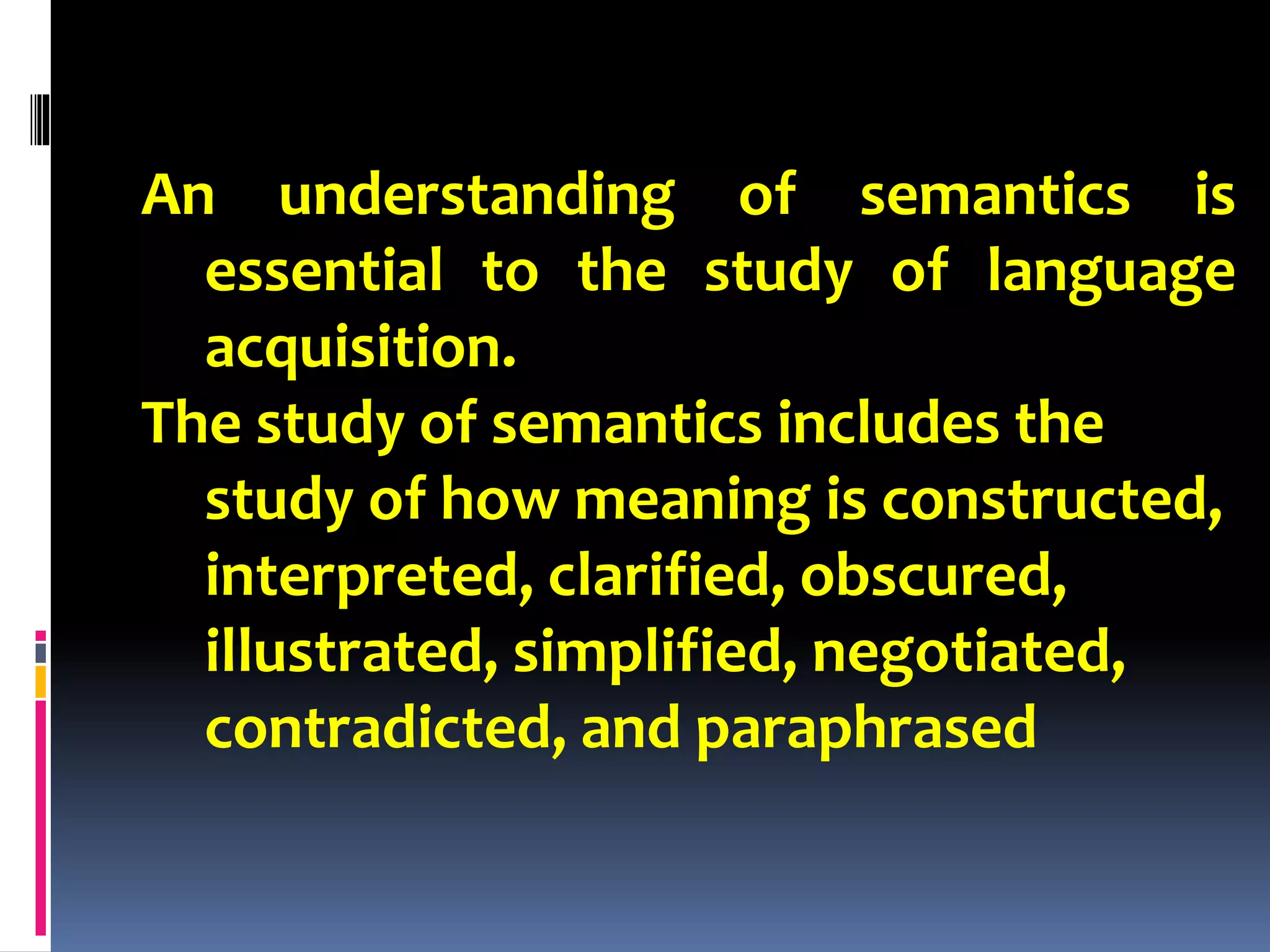 Introduction to semantics | PPTX