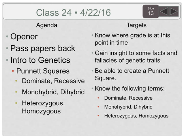 Sem.2 4th quarter biology agenda and targets 2016.v2.posting | PPT