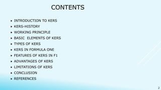 kinetic energy recovery system | PPTX