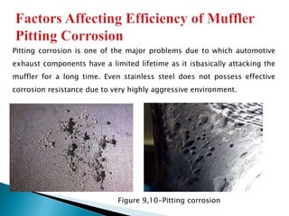 Design Of Muffler & Factors Affecting Efficiency Of Muffler | PPTX