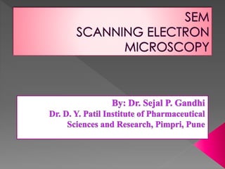 Scanning Electron Microscopy | PDF