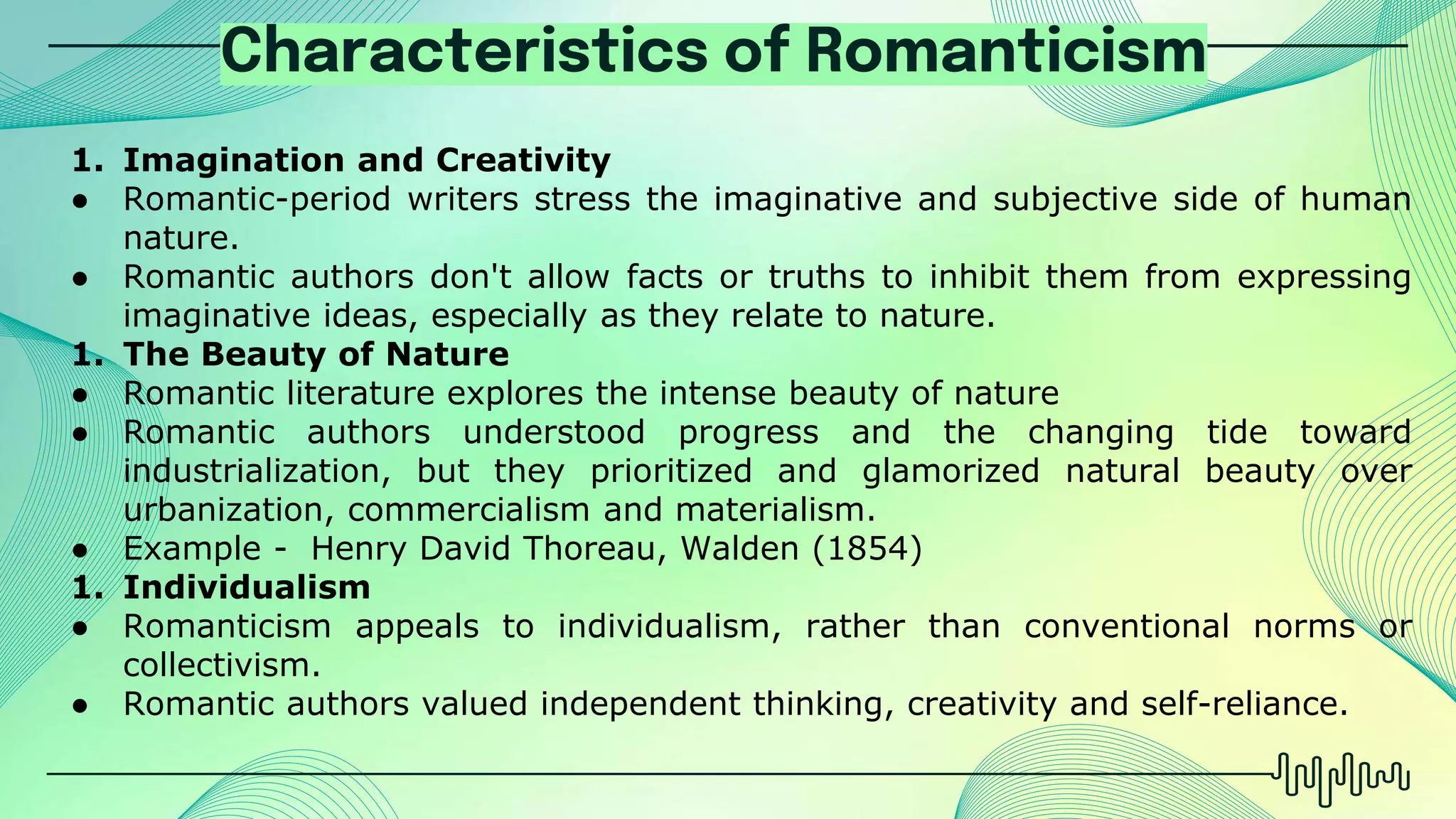 Comparative study of Romanticism and Transcendentalism | PPTX