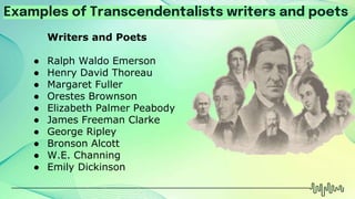 Comparative study of Romanticism and Transcendentalism | PPTX