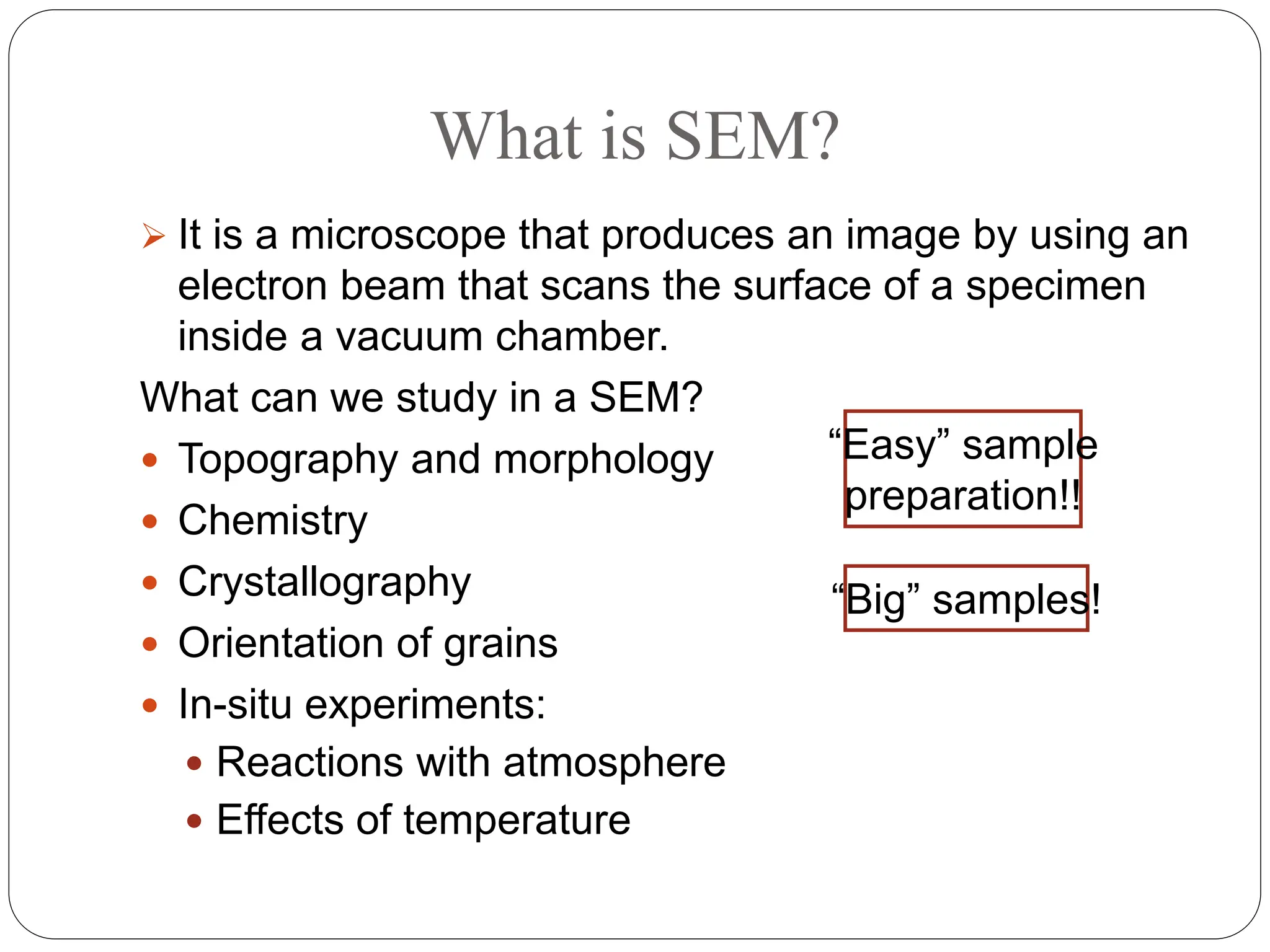 overview on scanning electron microscope | PPT