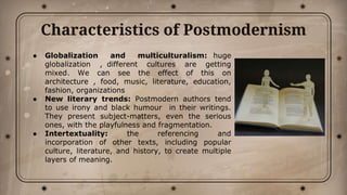 Comparative Analysis of Modernism and Postmodernism in Literature | PPTX