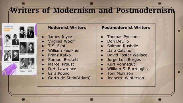 Comparative Analysis of Modernism and Postmodernism in Literature ...