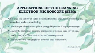 Scanning electron microscopy (SEM) .pptx