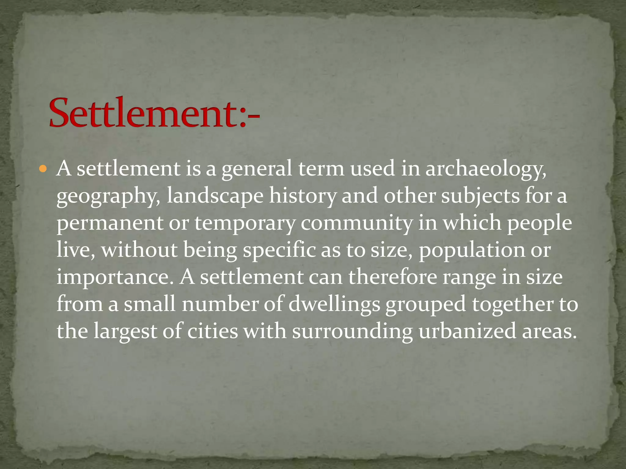 Types and Pattern of Rural Settlement | PPTX