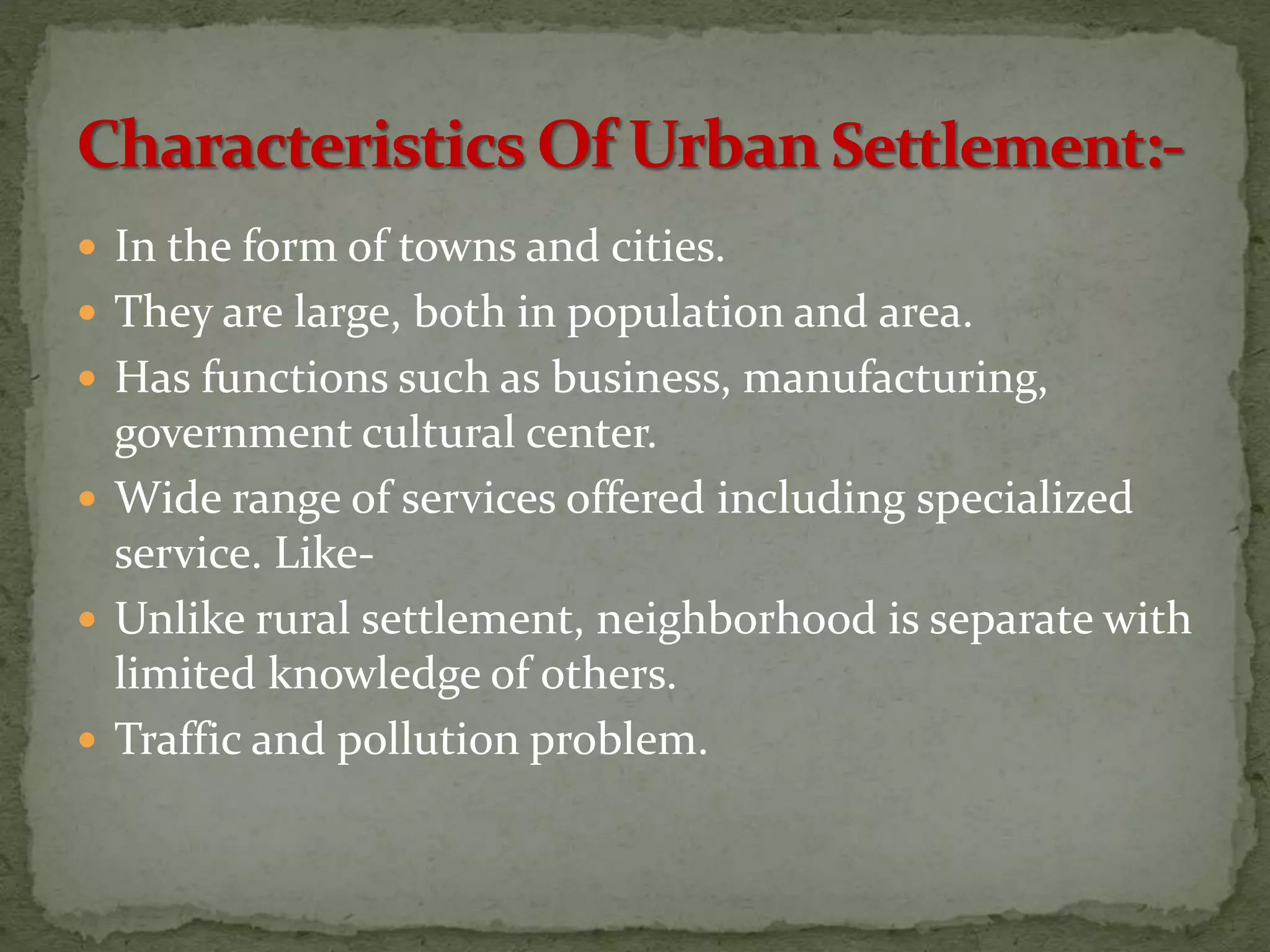 Types and Pattern of Rural Settlement | PPTX