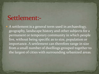 Types and Pattern of Rural Settlement | PPTX