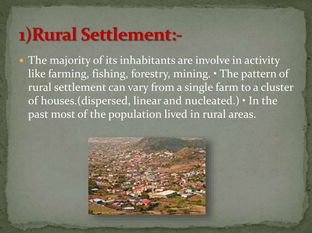 Types and Pattern of Rural Settlement | PPTX