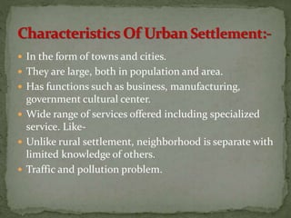 Types and Pattern of Rural Settlement | PPTX