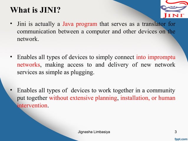 jini technology | PPT | Programming Languages | Computing