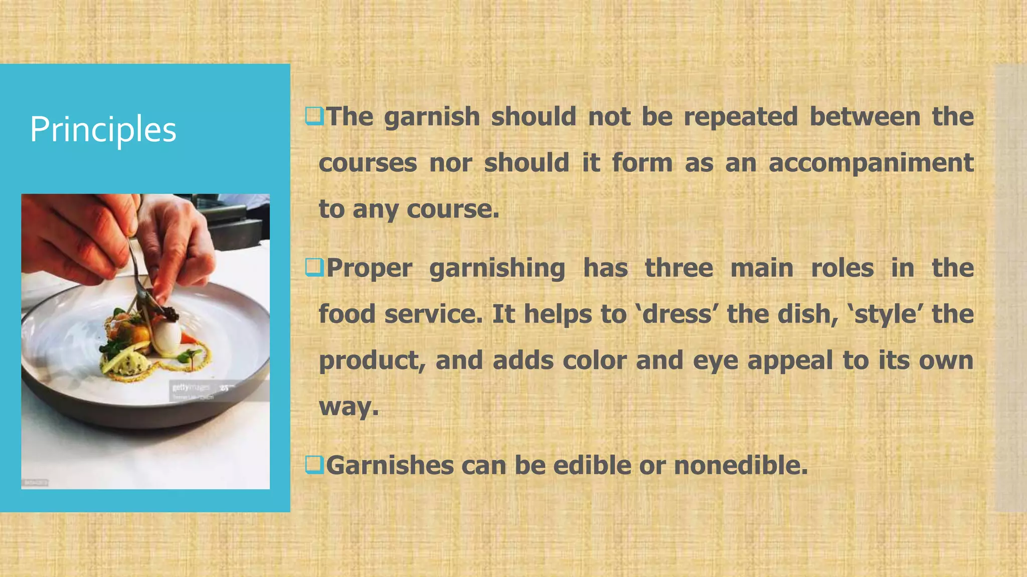 Accompaniments & Garnishes | PPTX