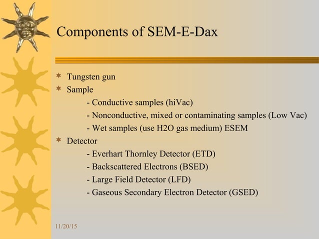 Scanning Electron Microscope- Energy - Dispersive X -Ray Microanalysis (Sem E-dax) | PPT