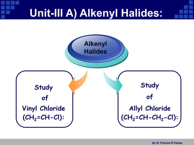 B.Sc. (Sem-II) Unit-III (A) Alkenyl Halides by Dr Pramod R Padole | PPT